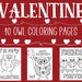 Valentine's Day Coloring Pages Owls - Etsy
