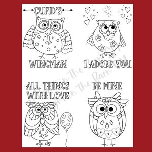 10 Owl Printable Valentines for Classroom Parties - Etsy