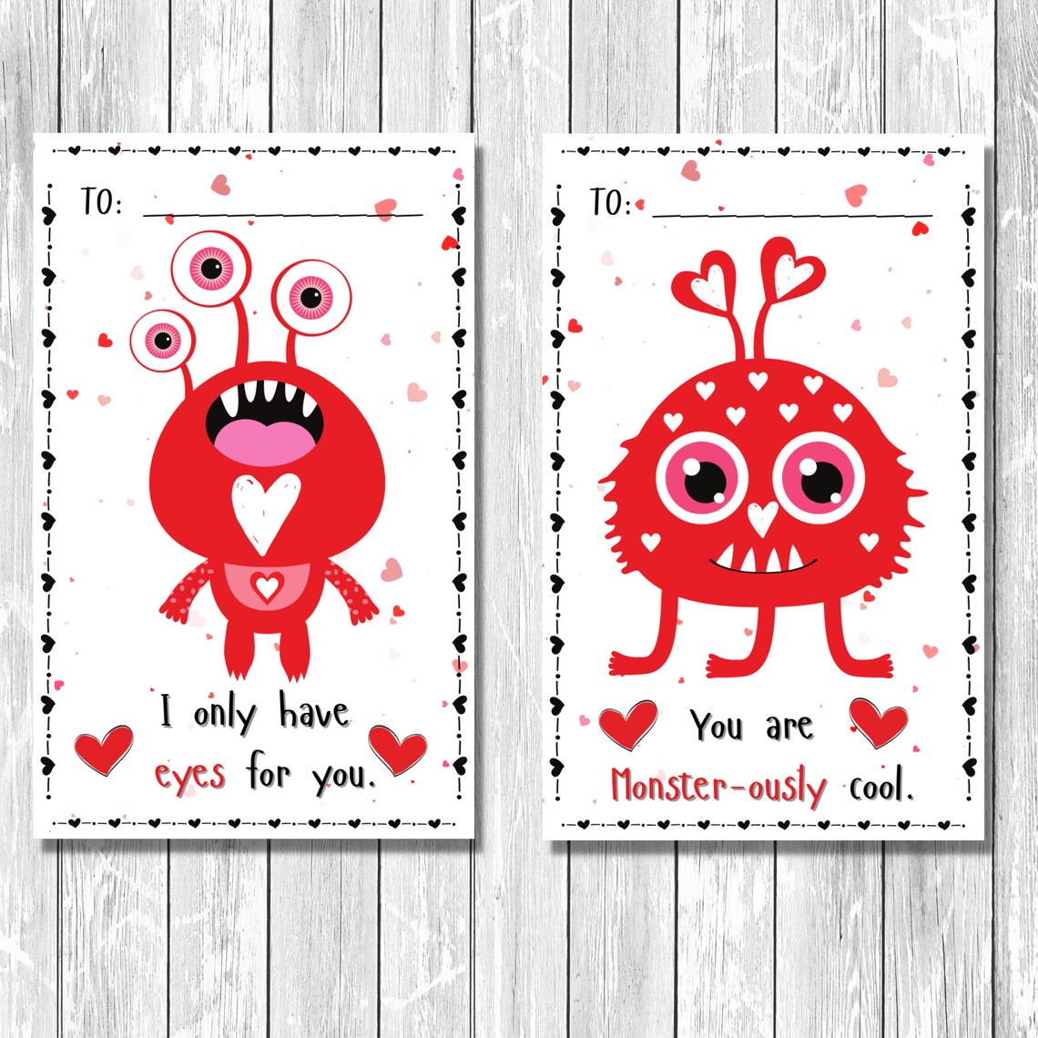 Kids Valentines Cards Instant Digital Download | Printable Kids ...