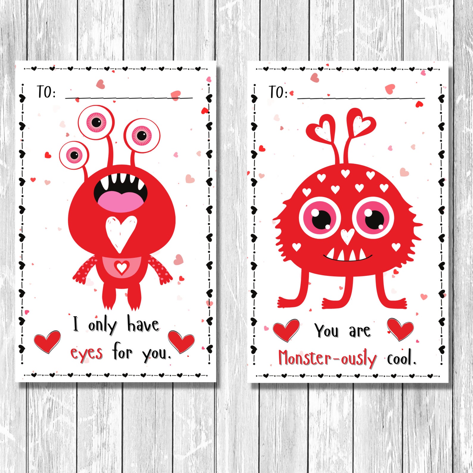 Kids Valentines Cards Instant Digital Download | Printable Kids ...