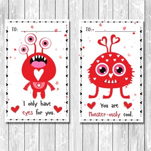 Kids Valentines Cards Instant Digital Download | Printable Kids ...