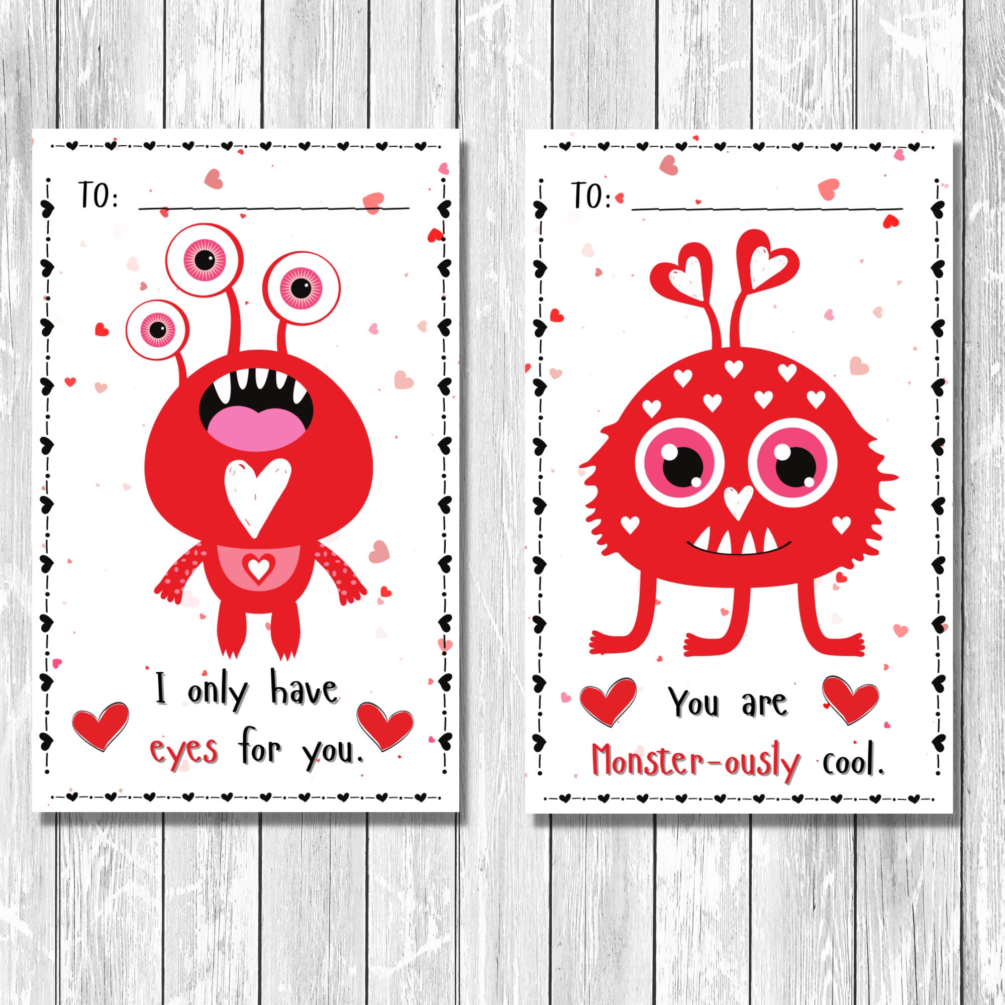 Kids Valentines Cards Instant Digital Download | Printable Kids ...