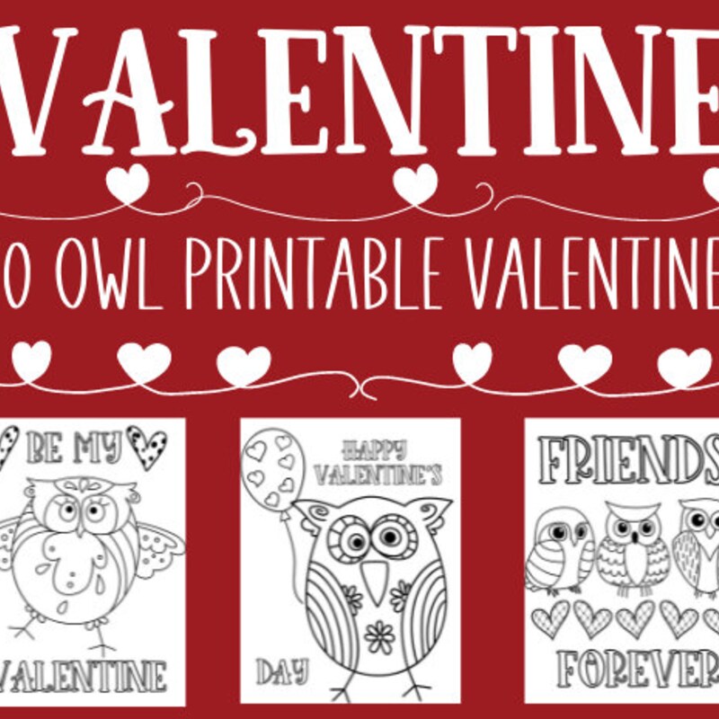 Owl Valentine Card - Etsy