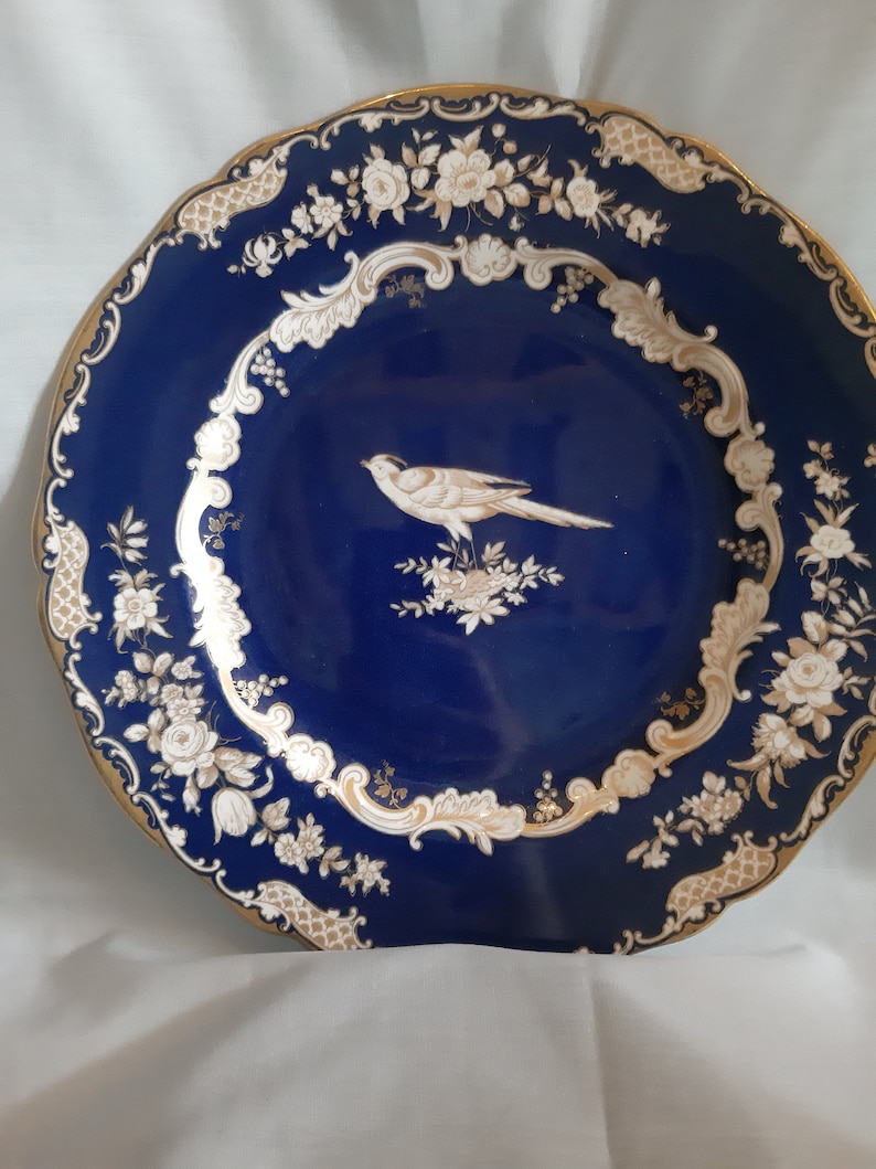 Spode Cobalt Blue and Gold Bone China Plate - Etsy