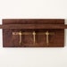 Modern Wood Key Rack, Walnut Key Holder With Brass Hooks, Entryway ...