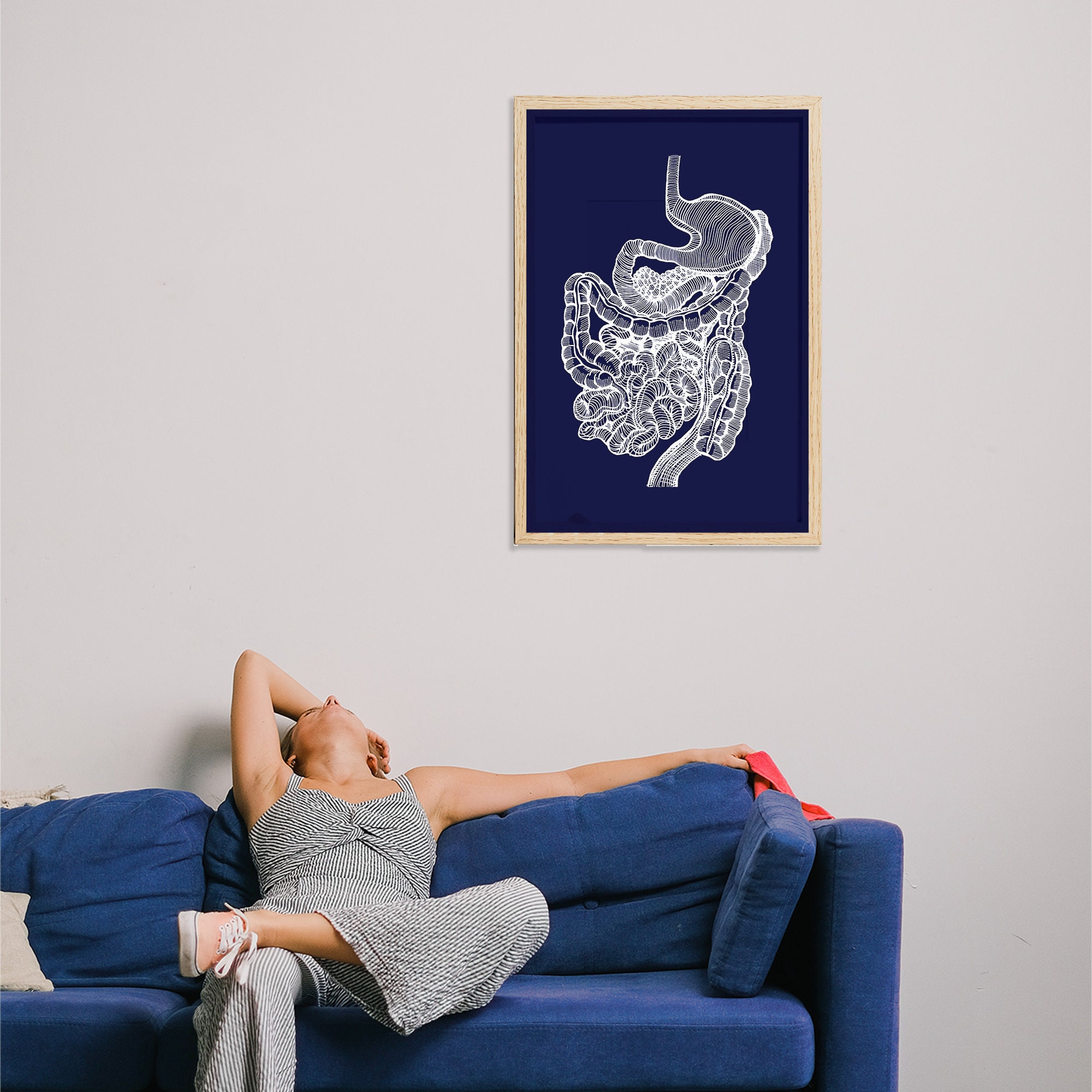 24x36 Hand Drawn Stomach Poster Digital Download Unique Gift Ideas for ...