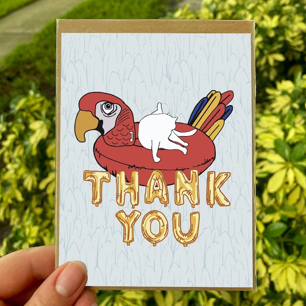 Parrot Thank You Cards - Etsy