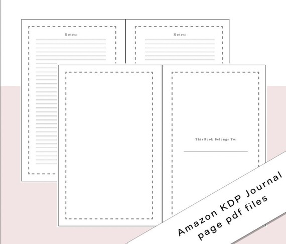 5 X 8 Amazon KDP Journal Page Pdf File Download | Etsy