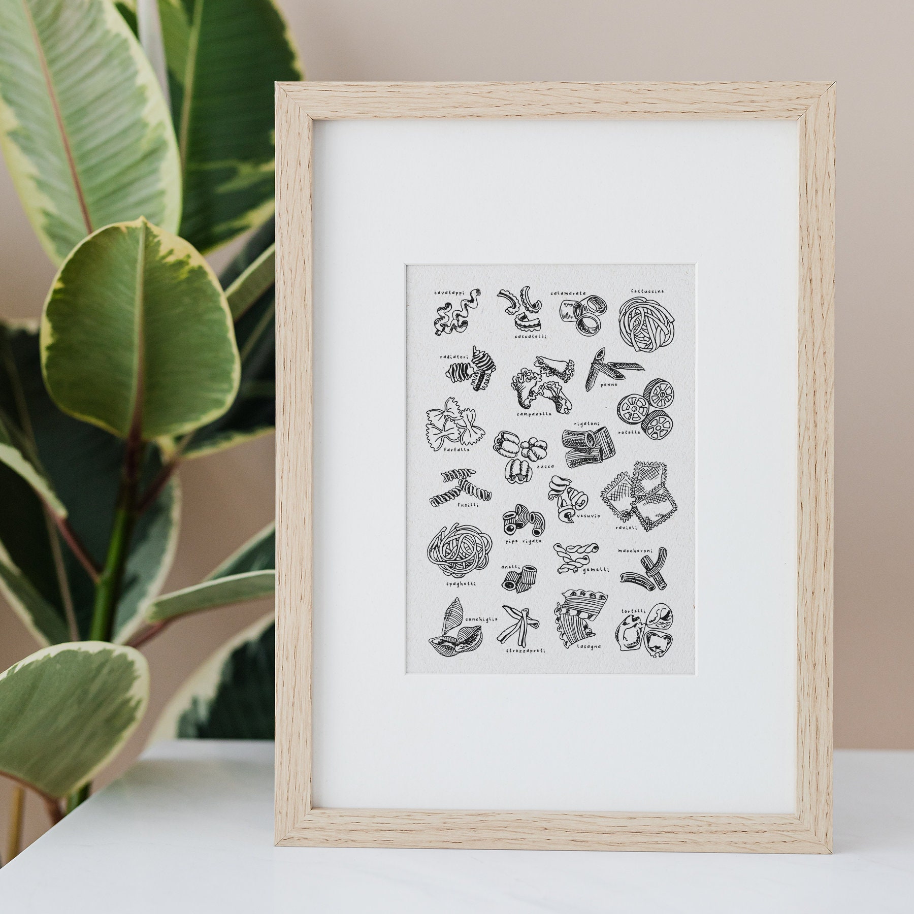 Hand-drawn Noodles Printable Wall Art | Noodle Kitchen Wall Decor ...