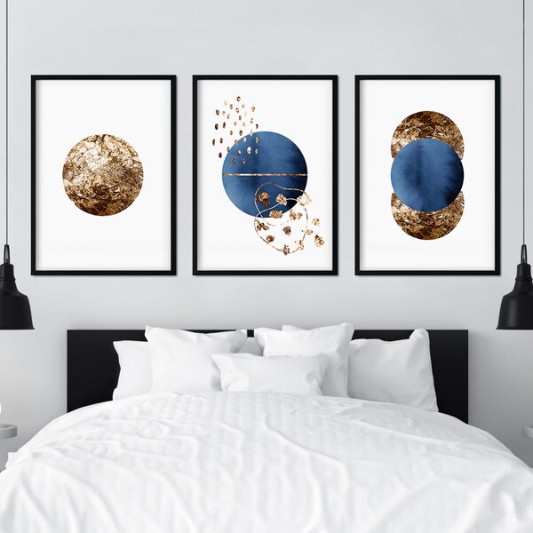 Navy Geometric - Etsy