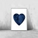 Navy Blue Heart Print, Love Printable Wall Art, Watercolor Hearts ...