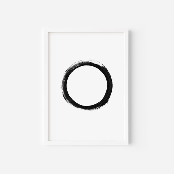 Black and White Circle Painting - Etsy