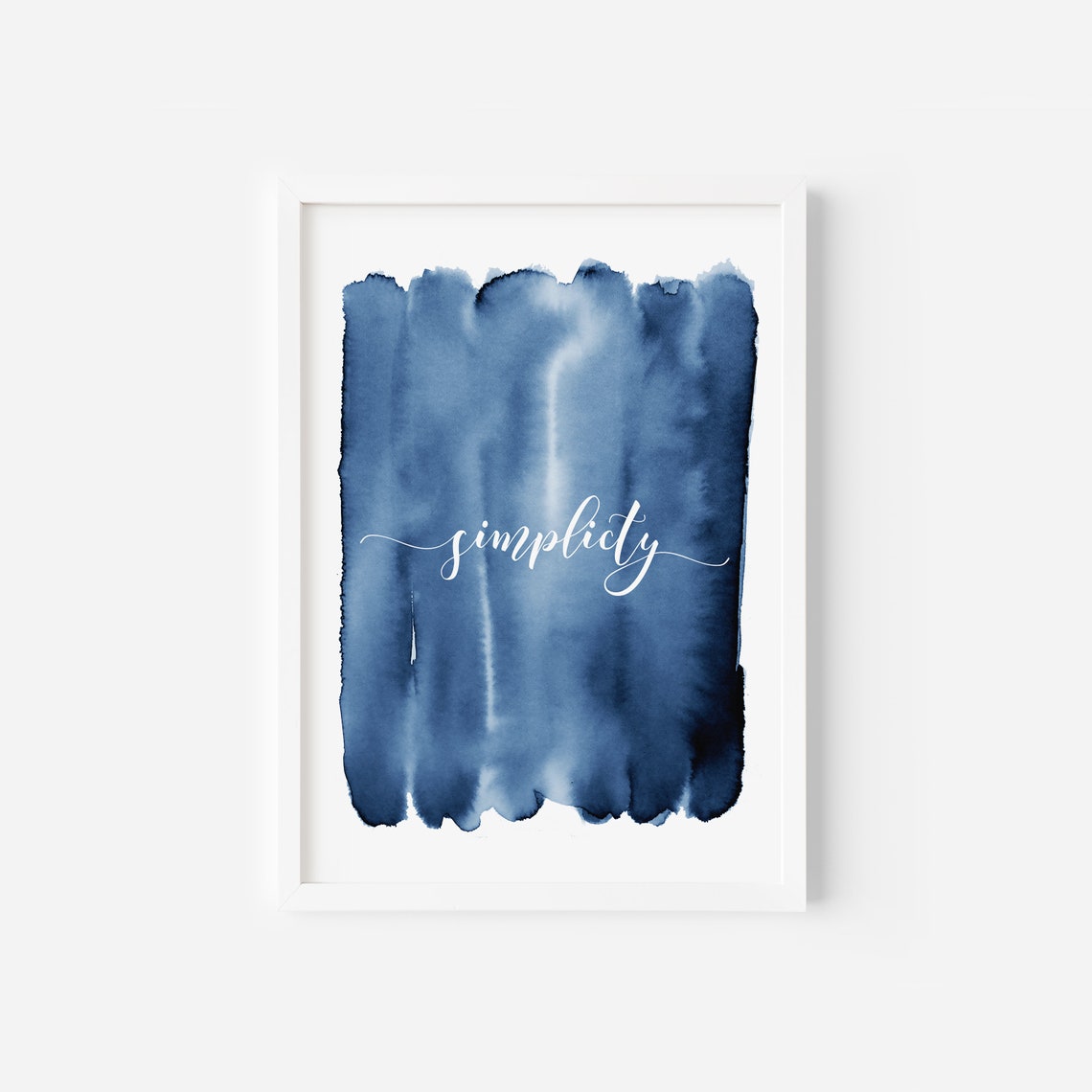 Navy Blue Watercolor Quote Printable Watercolor Quotes Wall - Etsy