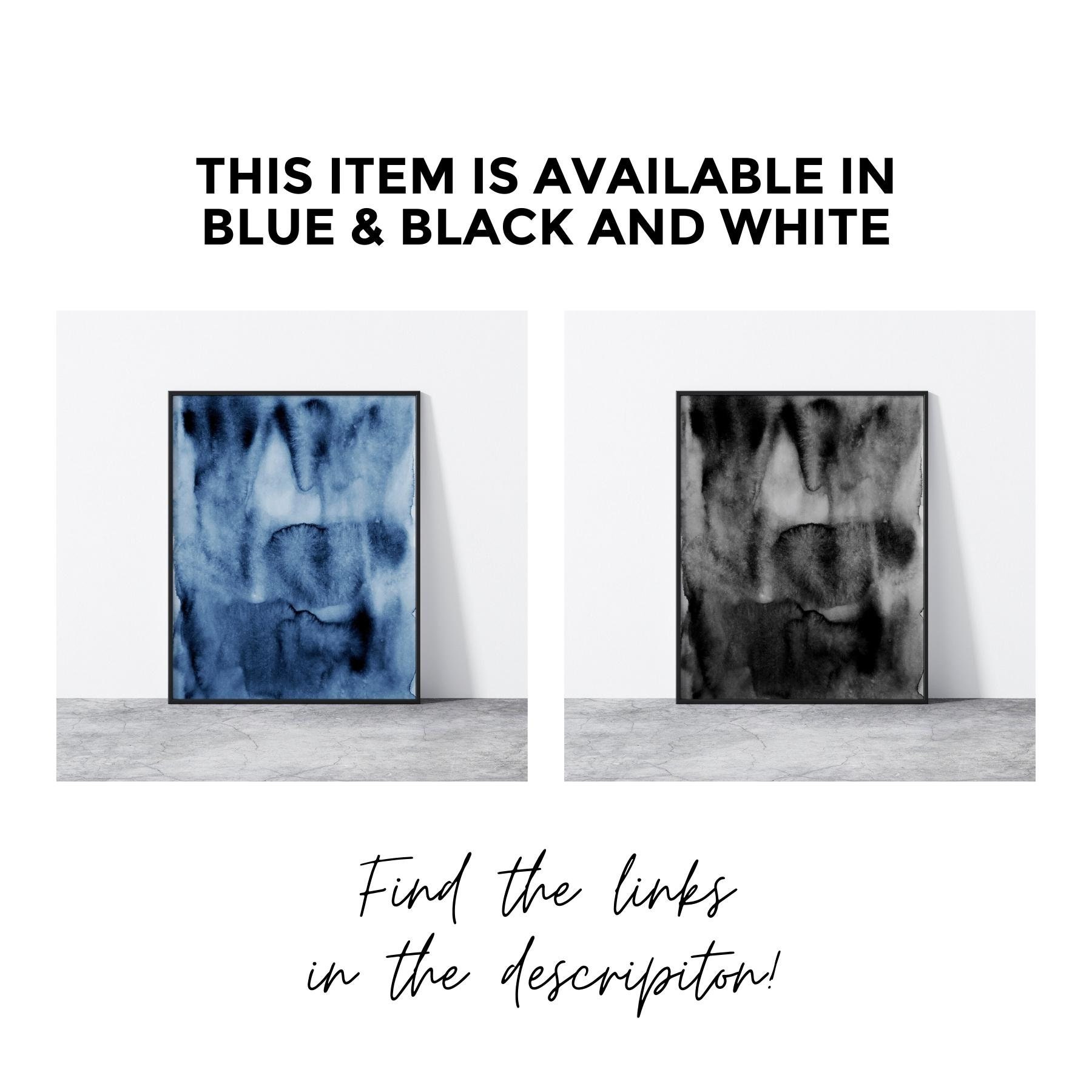 Large Navy Blue Abstract Print Printable Wall Art - Etsy