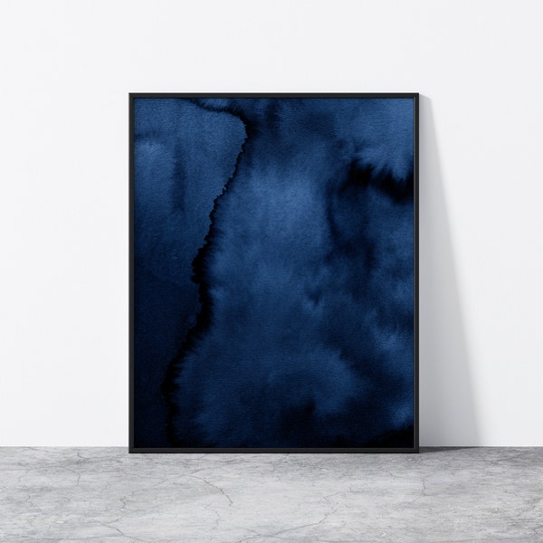 Blue Abstract Print - Etsy
