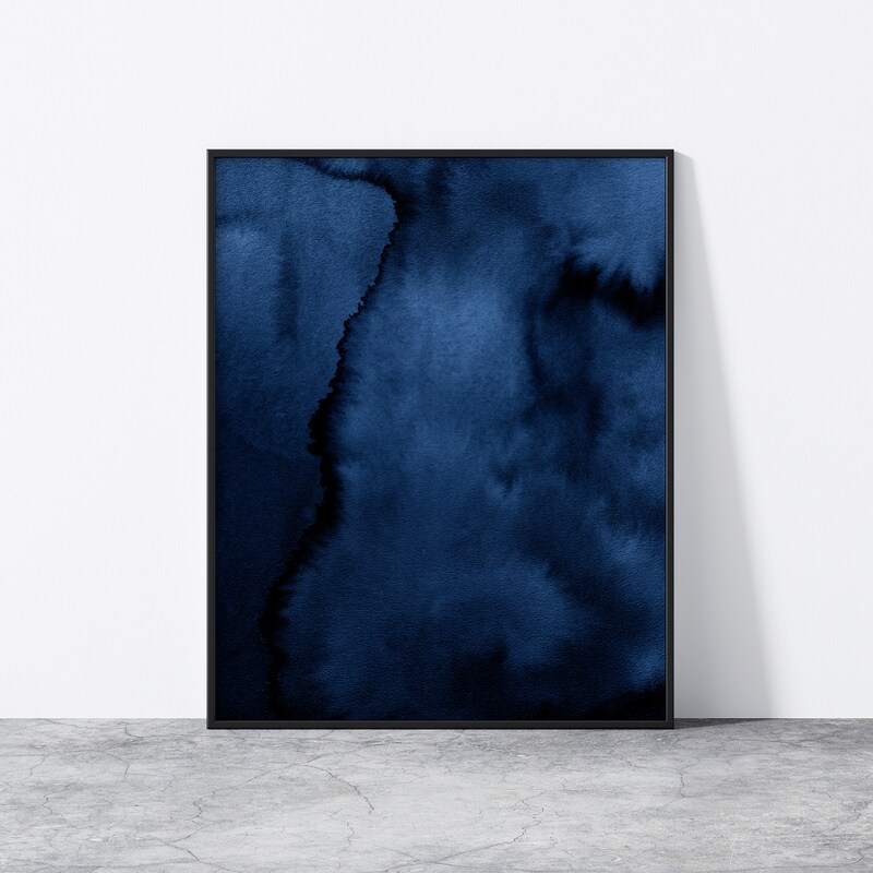 Blue Abstract Print - Etsy