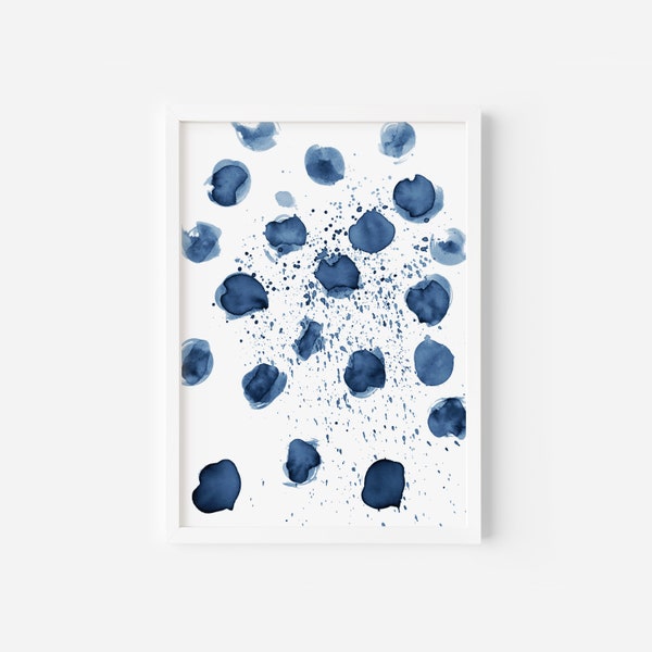 Navy Paint Splatter - Etsy