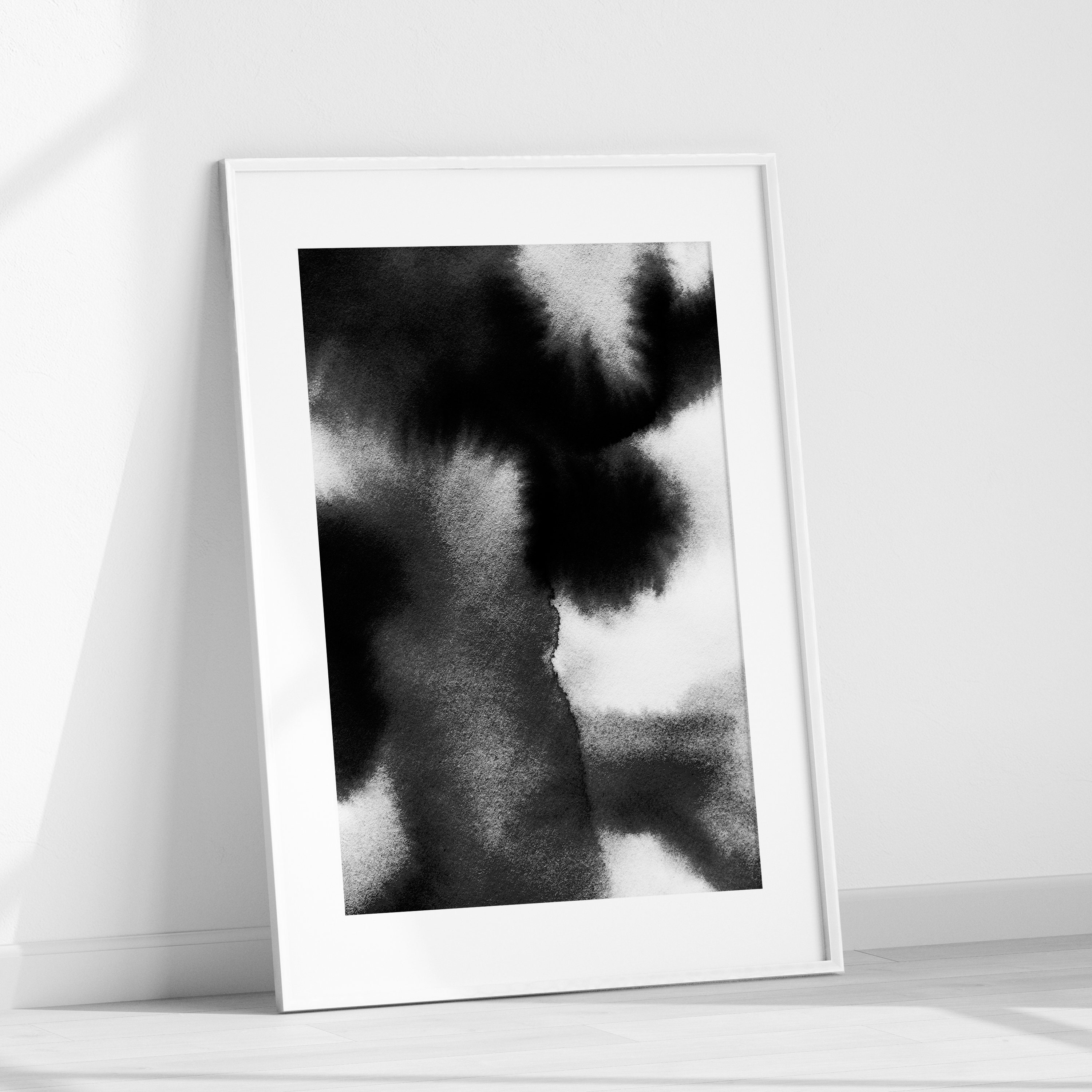 Black Abstract Art Print, Black and White Abstract Art, Printable Art ...