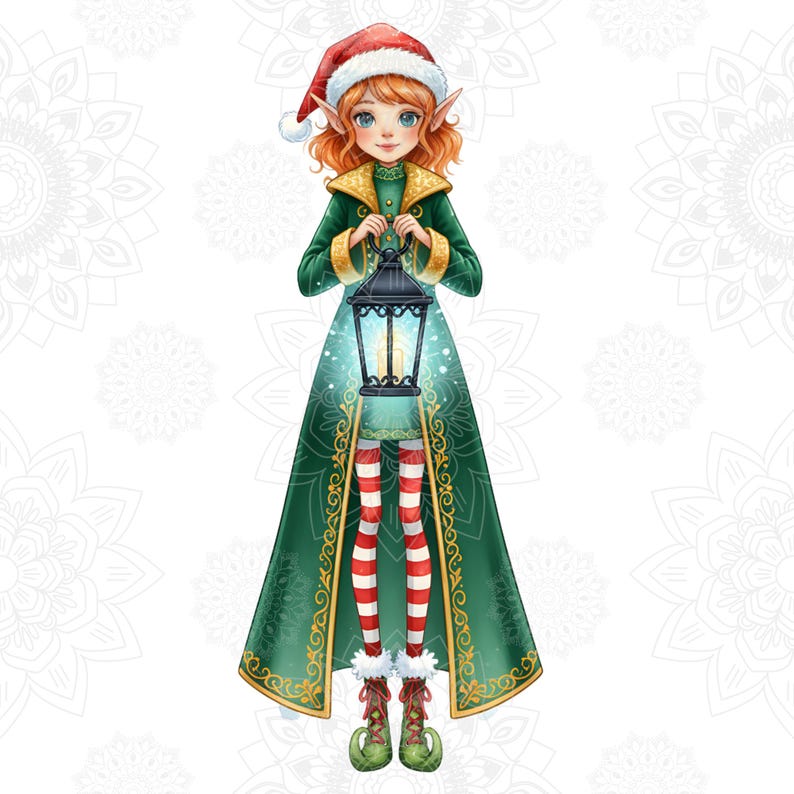 Christmas Elf Clipart – 35 PNG Images for Holiday Crafts & Winter Decor ...