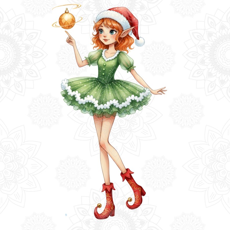 Christmas Elf Clipart – 35 PNG Images for Holiday Crafts & Winter Decor ...