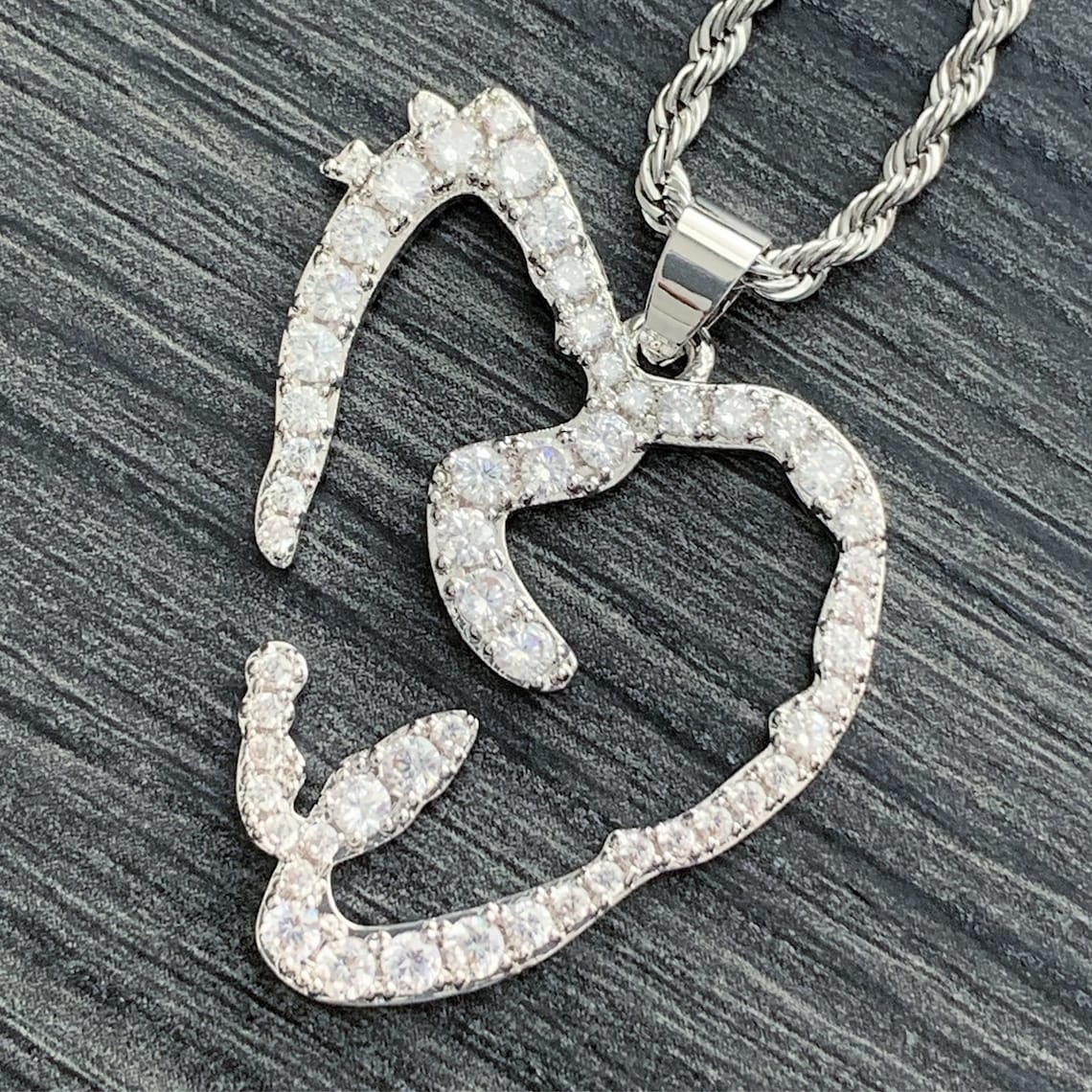 Xxxtentacion Heartbreak Chain Iced Out Cubic Zirconia Jahseh Etsy Finland