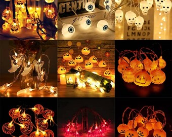Halloween Skeleton String Lights - Etsy