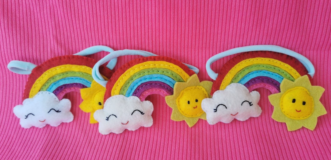 Rainbow Headband, Sun and Cloud Headband, Baby Headband, Infant ...
