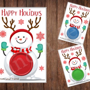 Snowman Playdoh Cards/ Printable/ DIY/ Digital File Download - Etsy