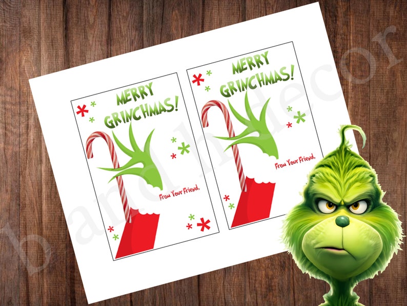 Grinch Candy Grams/ Printable/ DIY/ Digital File Download - Etsy