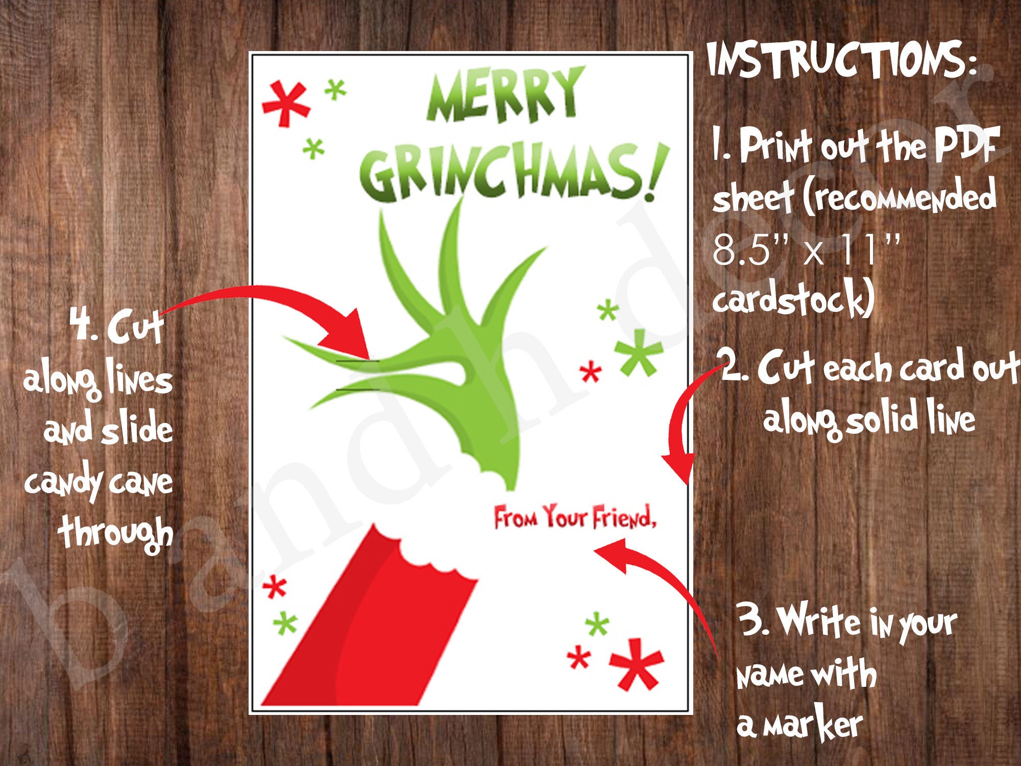 Grinch Candy Grams/ Printable/ DIY/ Digital File Download - Etsy