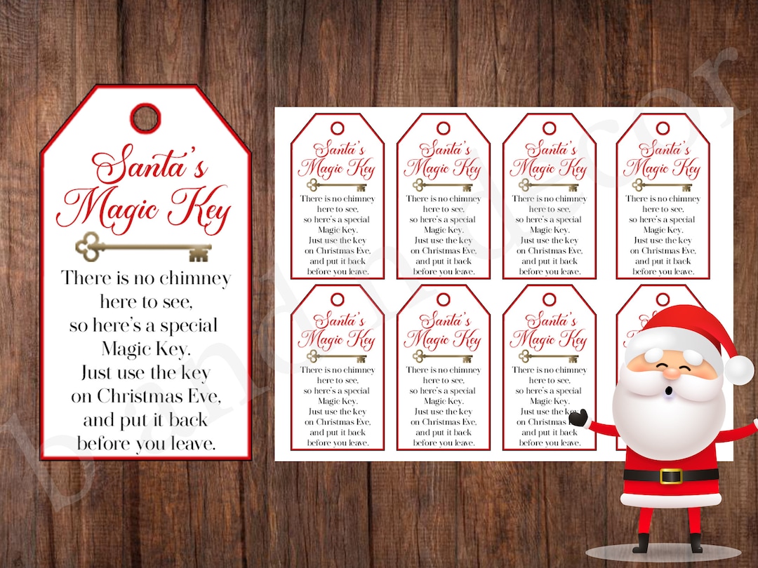 Santa's Magic Key/ PNG PDF Printable/ DIY/ Digital File Download - Etsy
