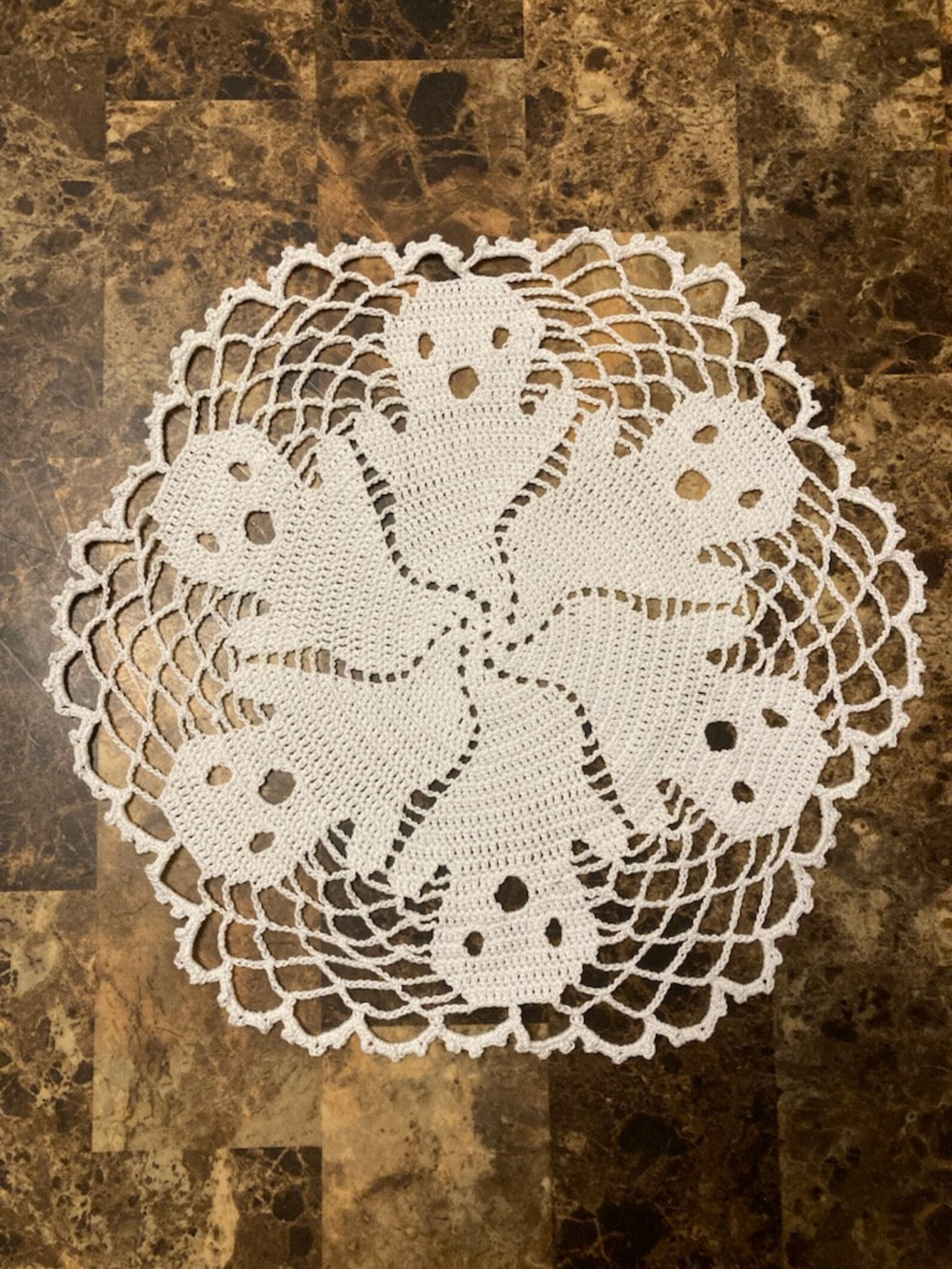 Handmade Crochet Ghost Doily - Halloween Centerpiece - Etsy
