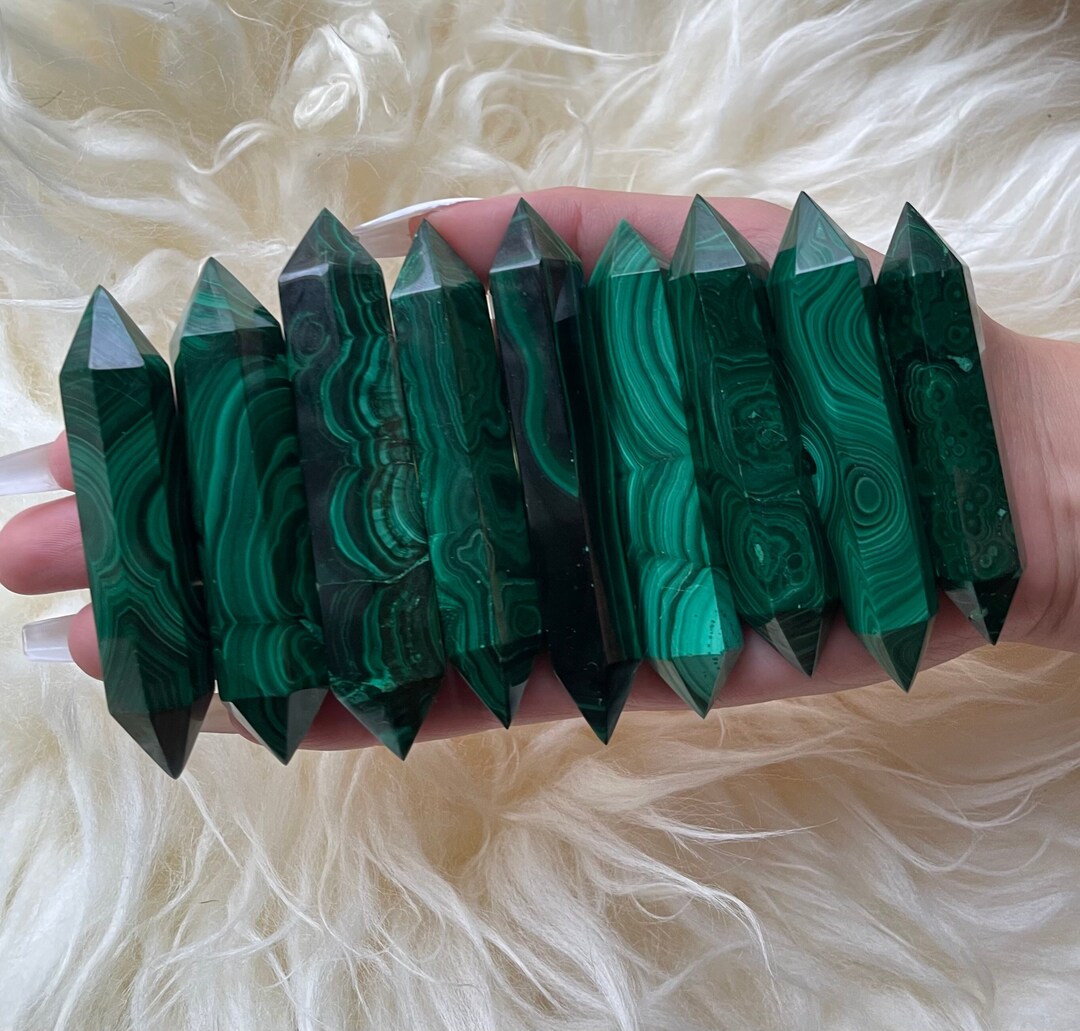 Malachite Double Point, Real Malachite Double Point, Malachite Double ...