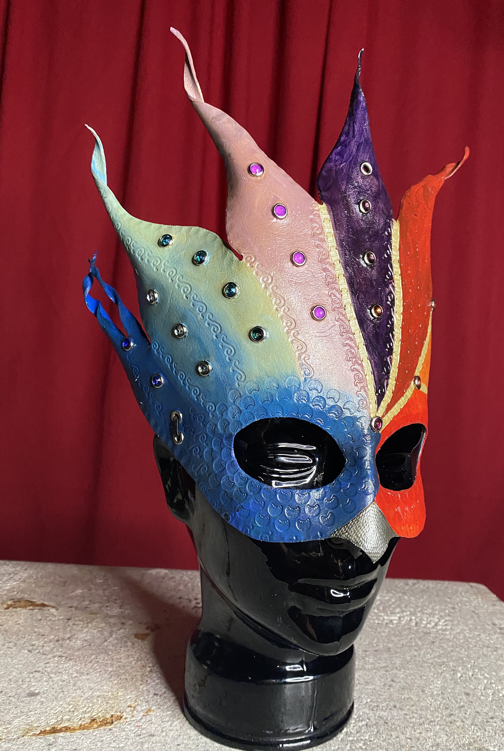 Leather Costume Mask Festival, Renaissance, Masquerade, Halloween ...