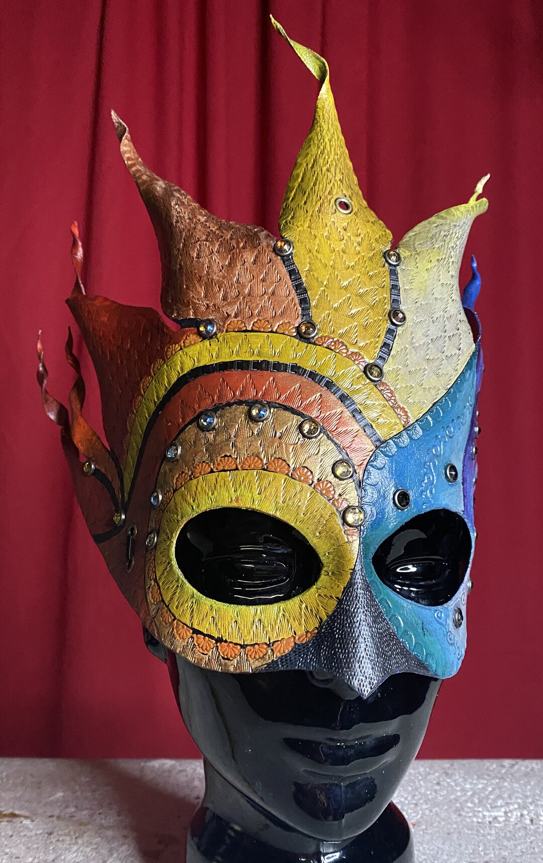 Leather Costume Mask Festival, Renaissance, Masquerade, Halloween ...