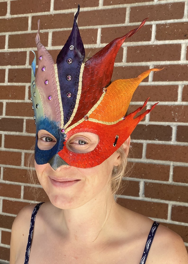 Leather Costume Mask Festival Renaissance Masquerade - Etsy