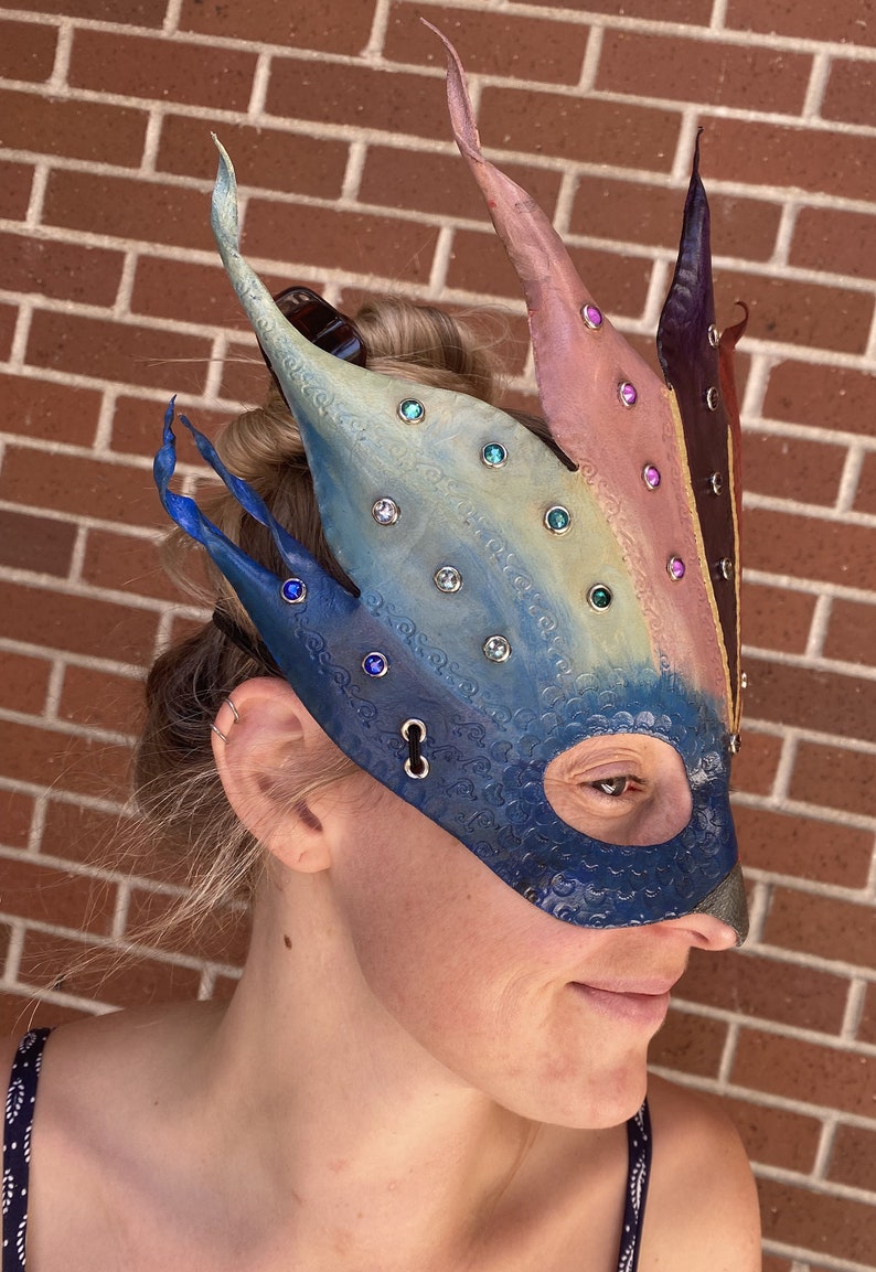 Leather Costume Mask Festival Renaissance Masquerade - Etsy
