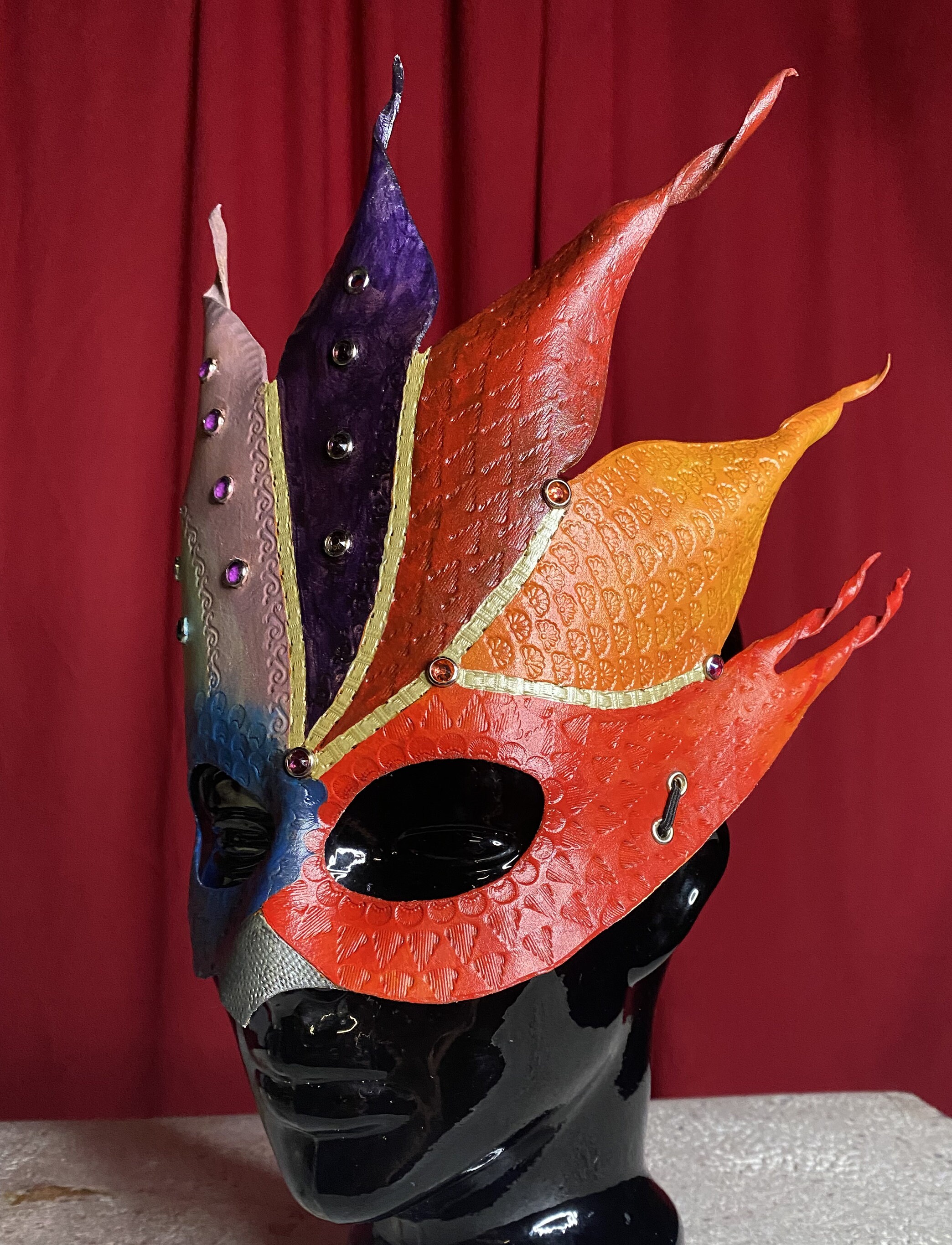 Leather Costume Mask Festival, Renaissance, Masquerade, Halloween ...