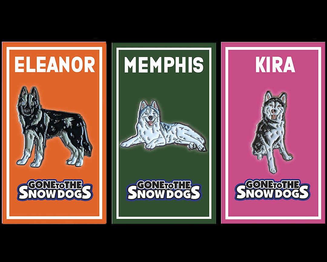 Siberian Husky Enamel Pin Set Gone to the Snow Dogs Pins of Memphis ...