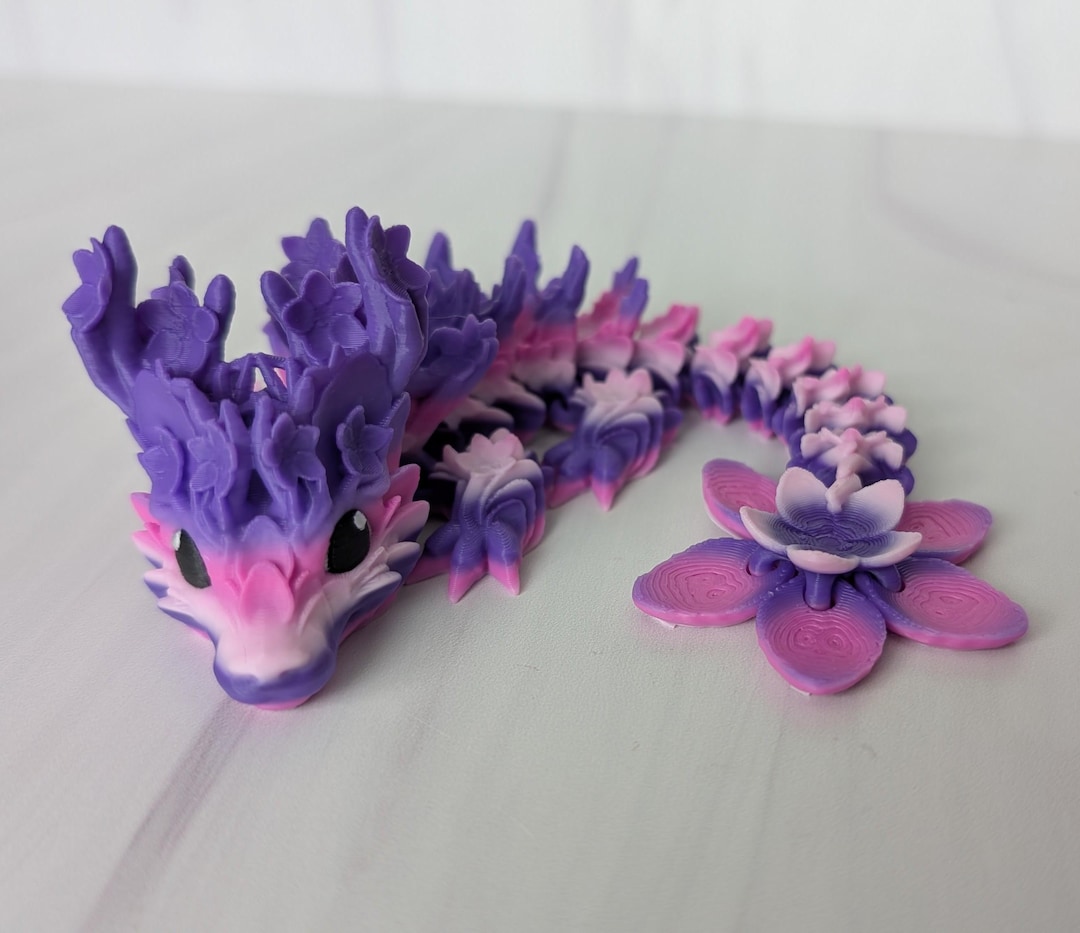 Baby Cherry Blossom Dragon | 3d Printed Articulating Fidget Item - Etsy