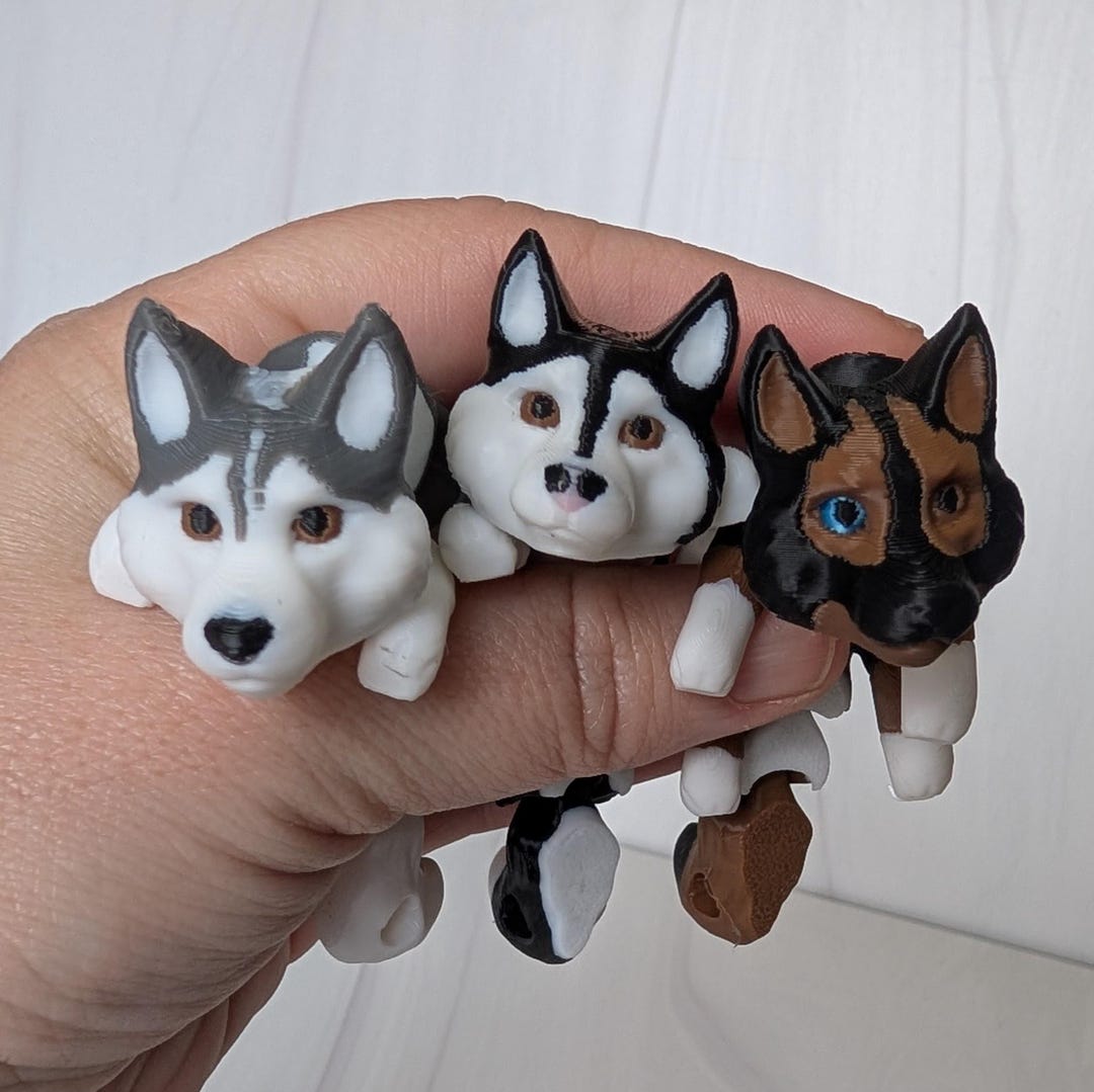 Set of 3d Printed Siberian Husky | Gone to the Snow Dogs | Memphis ...