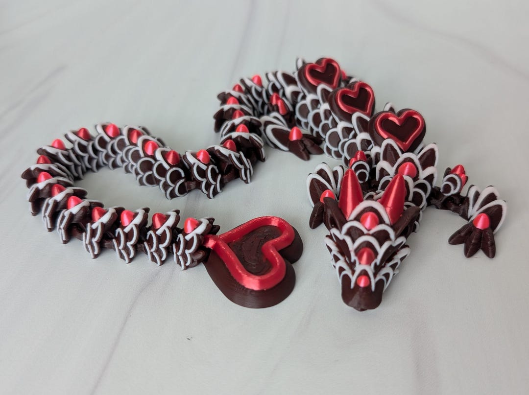 Chocolate Candy Dragon | 3d Printed Articulating Fidget Item - Etsy