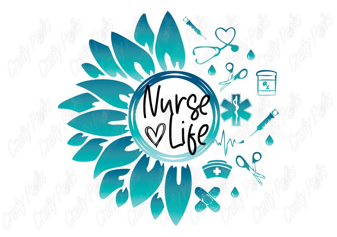 Teal Nurse Life Jpeg PNG SVG - Etsy
