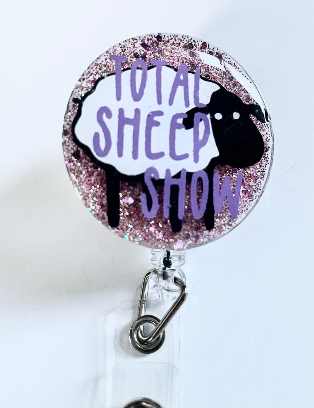 Sheep Show Resin Interchangeable Badge Reel With Alligator or Belt Clip ...