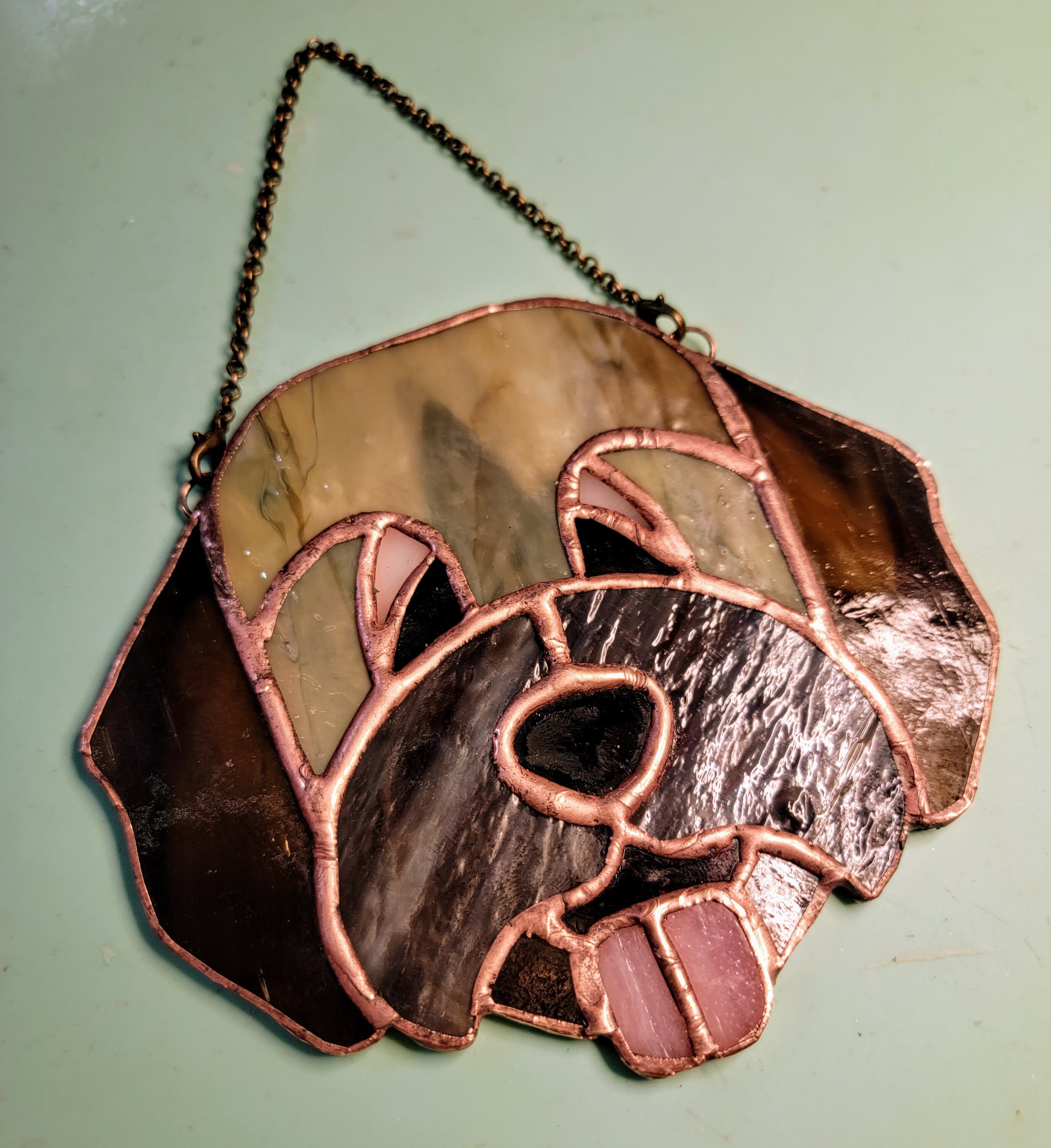 Shaggy Dog Stained Glass Suncatcher - Etsy