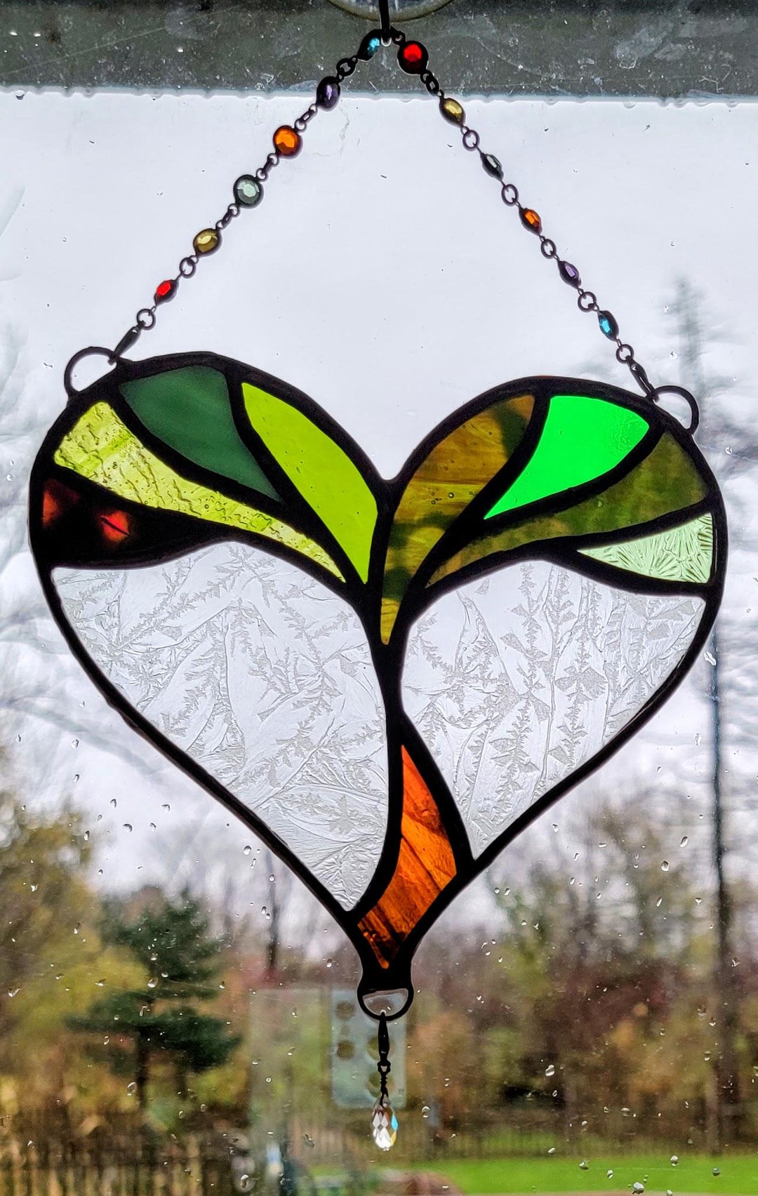 Tree of Life / Family Tree - Stained Glass Suncatcher With Rainbow ...