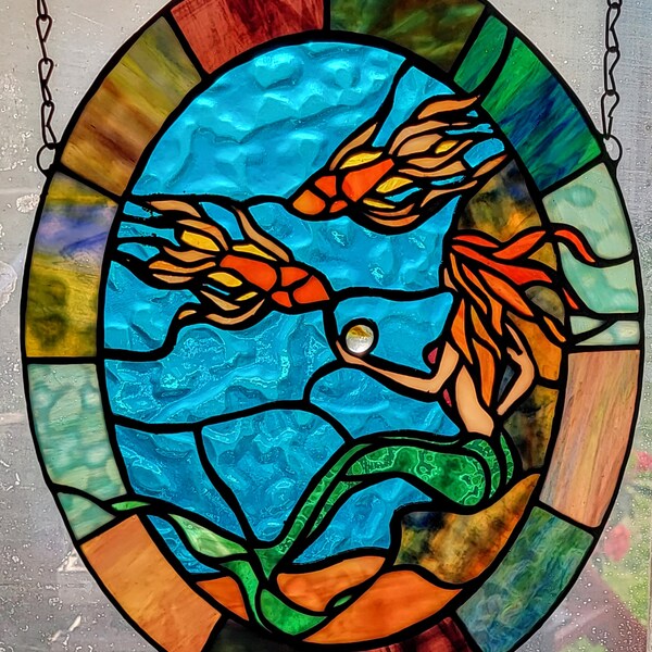 Stained Glass Mermaid - Etsy