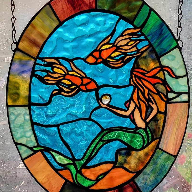 Stained Glass Mermaid - Etsy