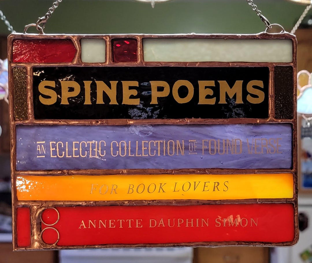 Spine Poems Custom Stained Glass Piece - Etsy