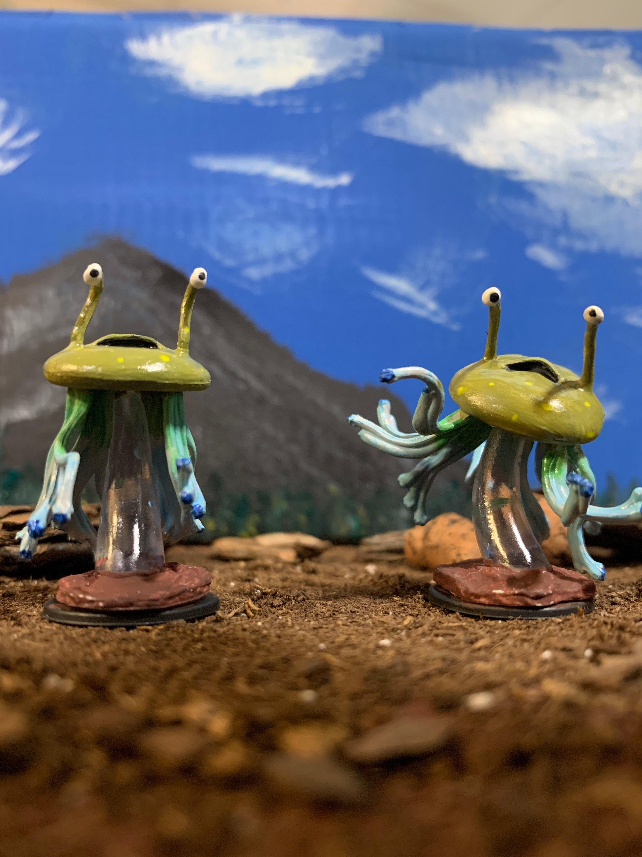 Flumph-painted DND Miniature - Etsy